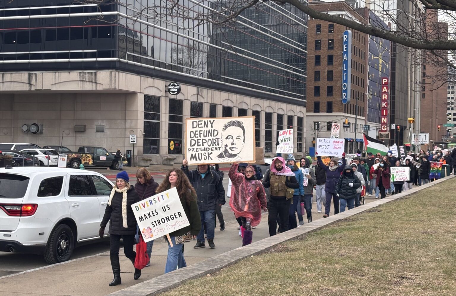 Hoosiers gather at Indiana Statehouse as part of 50501 Movement ...